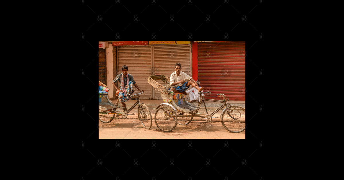 Pedicabs of Varanasi 01 - Pedicab - Sticker | TeePublic