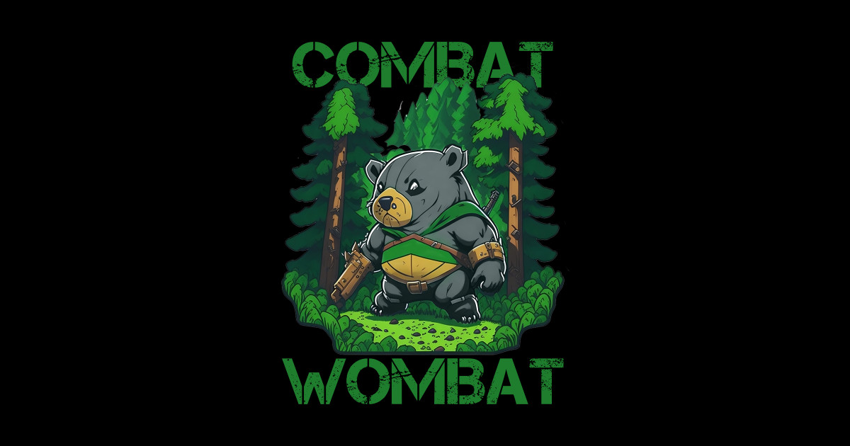 Combat Wombat - Wombat Warrior - Combat Wombat - Sticker | TeePublic