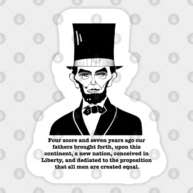 ABRAHAM LINCOLN FAN ART! - Abraham Lincoln - Sticker | TeePublic