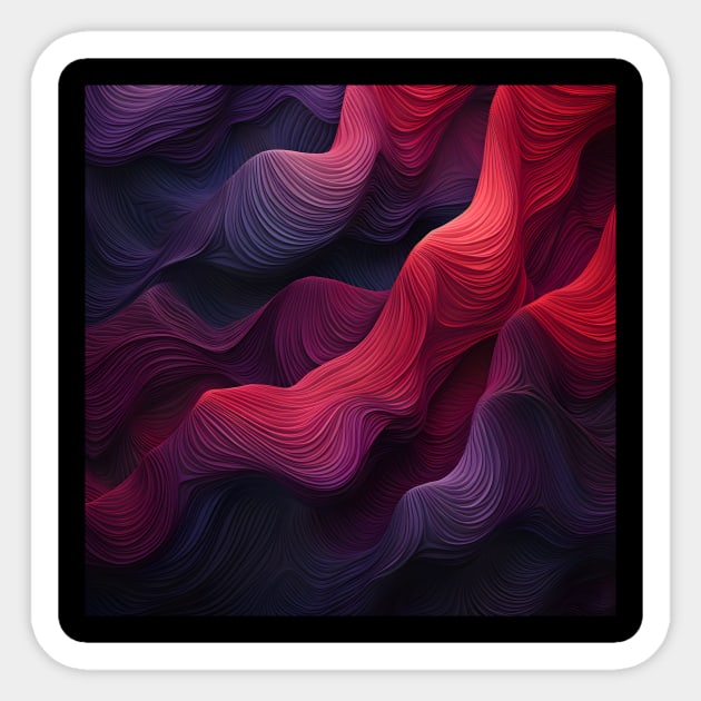 Elegant Purple and Red Waves Wallpaper - Abstract Pattern - Sticker ...