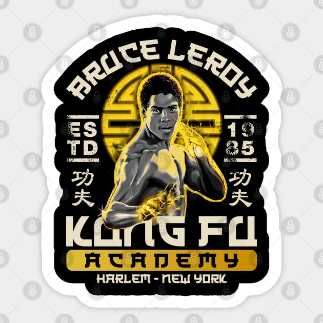 Bruce Leroy Kung Fu Academy 1985 - Vintage - Sticker | TeePublic