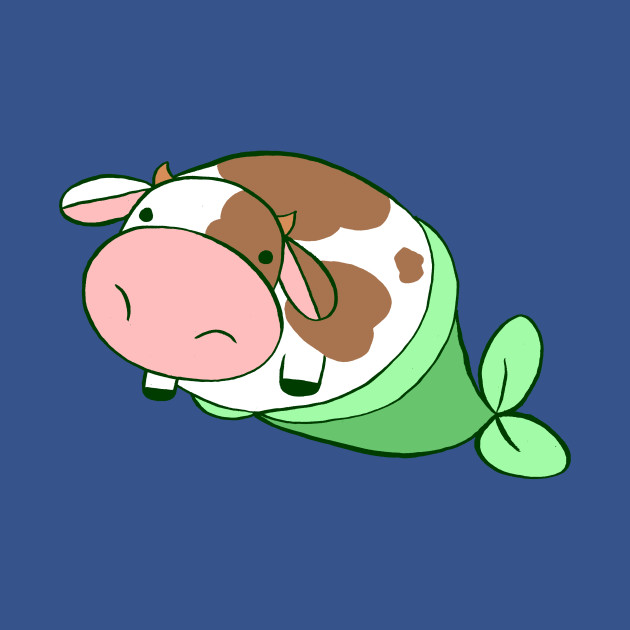 Mermaid Cow - Cow - Crewneck Sweatshirt | TeePublic