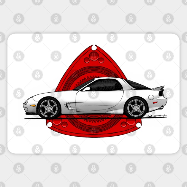 My drawing of the Japanese sports car with rotary engine and red rotor ...