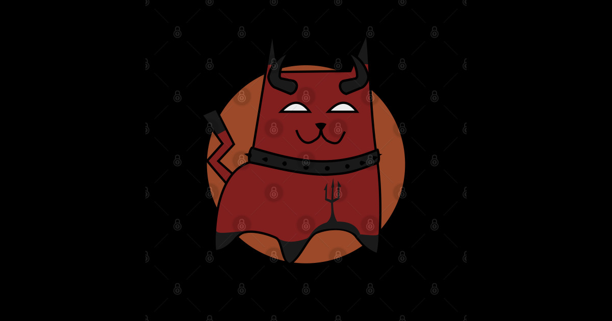 Devil Cat Cartoon | Devil Kitten | Cute Cat - Devil Cat - Sticker ...