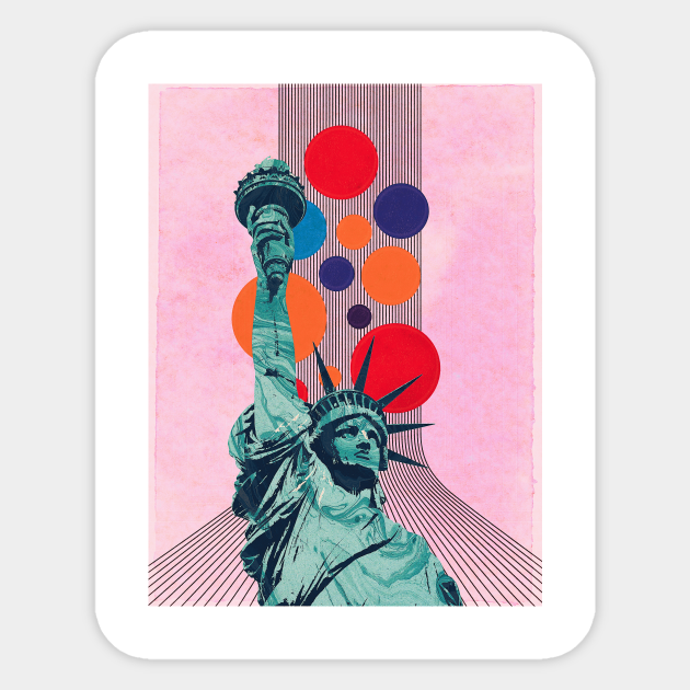 LADY LIBERTY - Liberty Statue - Sticker | TeePublic