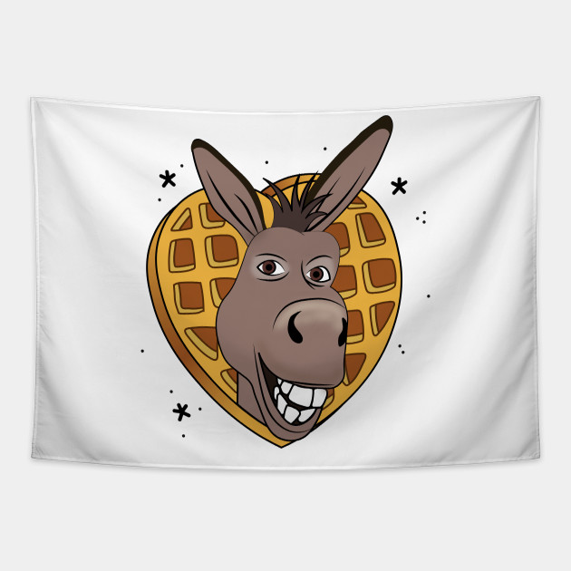 shrek donkey making waffles