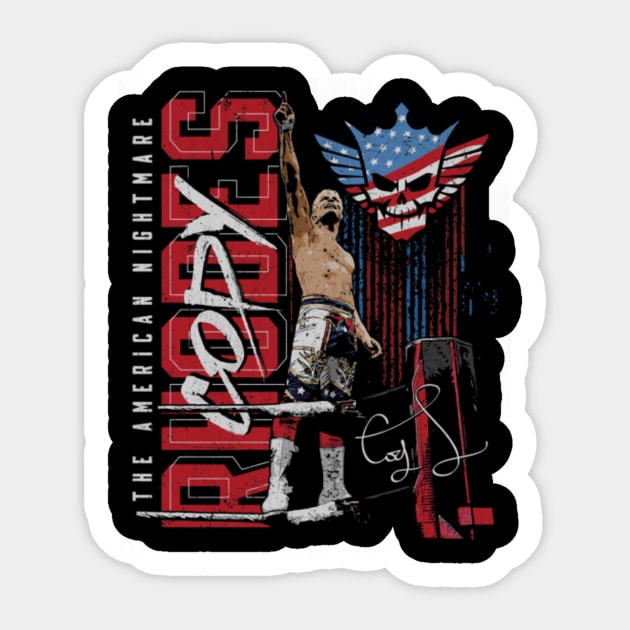 Cody Rhodes Corner Ropes - Cody Rhodes - Sticker | TeePublic