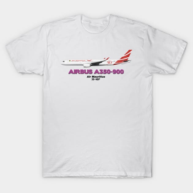 Airbus A350-900 - Air Mauritius - A359 - T-Shirt | TeePublic