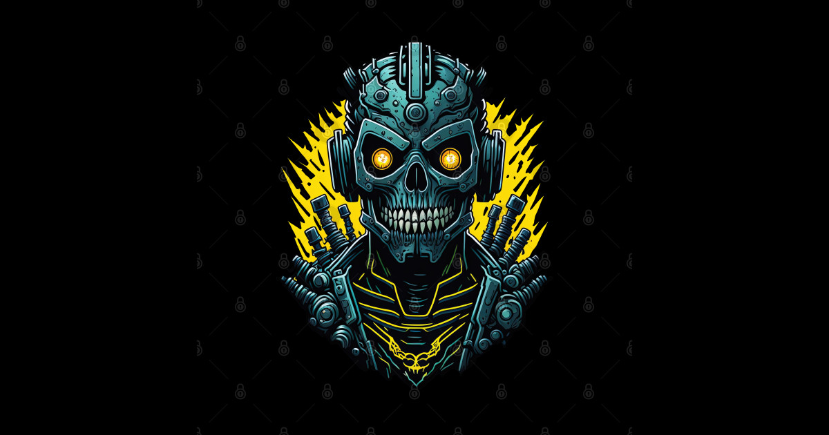 Cyborg Heads - Cyborg Heads - Sticker | TeePublic