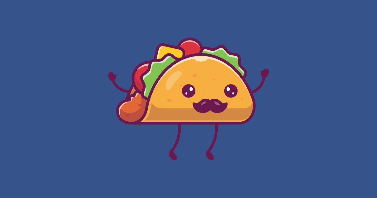 Cute Mustache Taco Jumping Cartoon - Taco - T-Shirt | TeePublic Cute Mustache Taco Jumping Cartoon - Taco - T-Shirt | TeePublic