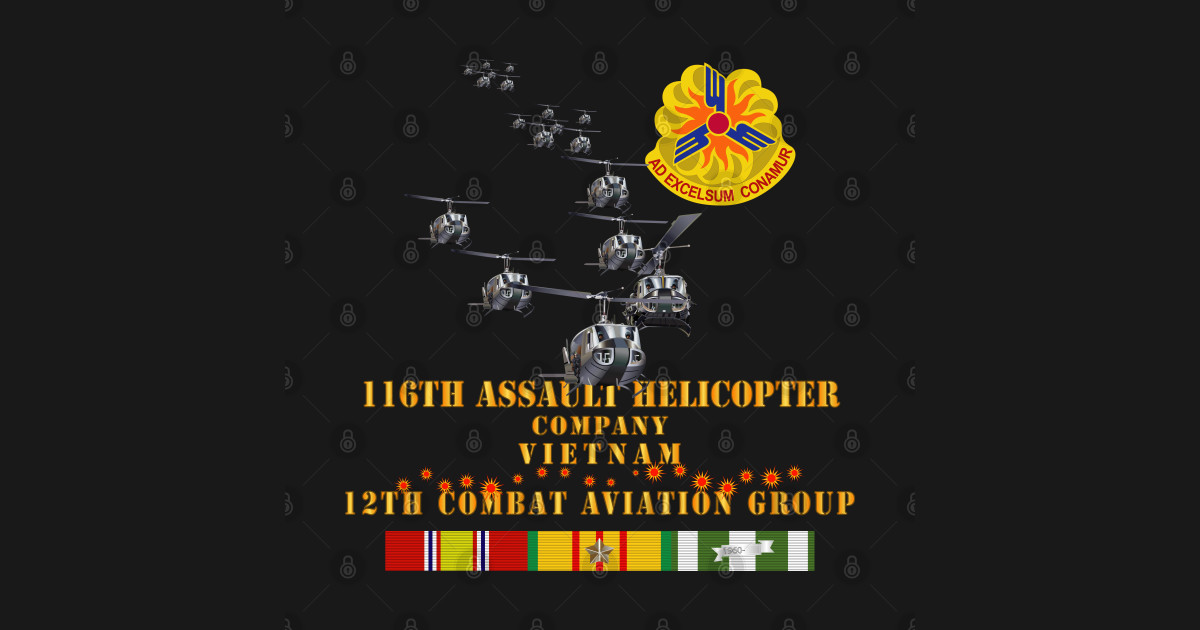 116th Assault Helicopter Co w 12th CAB - w VN SVC x 300 - 116th Assault ...
