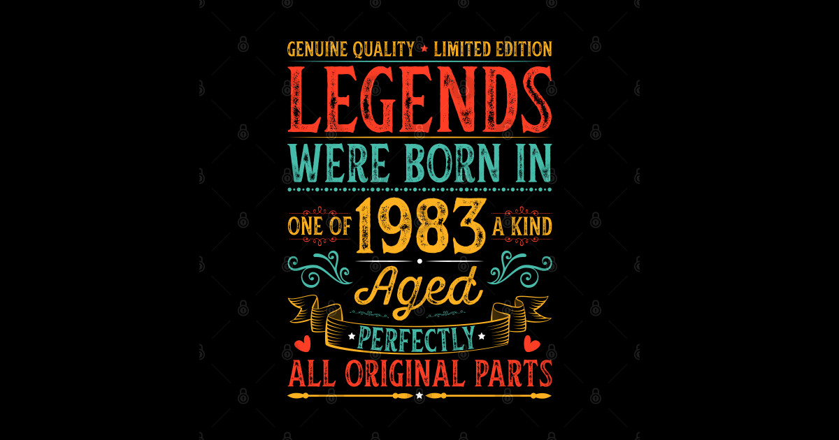 Legends Were Born in 1983 Birthday - Legends Were Born In 1983 Birthday ...