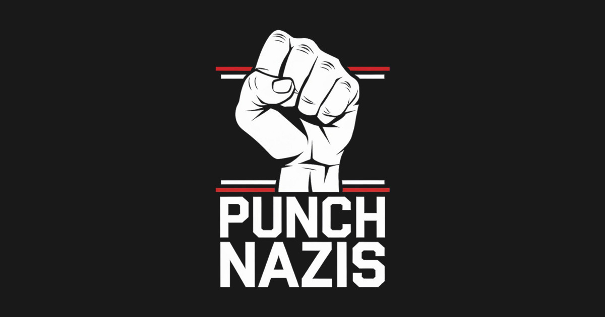 Anti-Nazis-Punch-Nazis - Anti Nazis Punch Nazis - T-Shirt | TeePublic