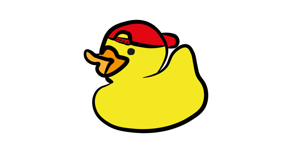 Cute rubber duck wearing a backwards baseball cap - Cap - T-Shirt ...