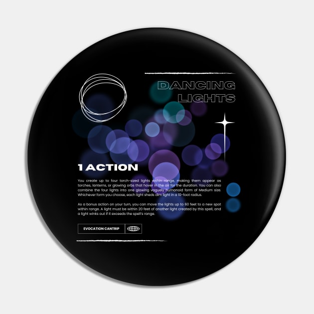 Dancing Lights Modern Dnd Dungeons and Dragons 5e - Dnd Gift - Pin ...