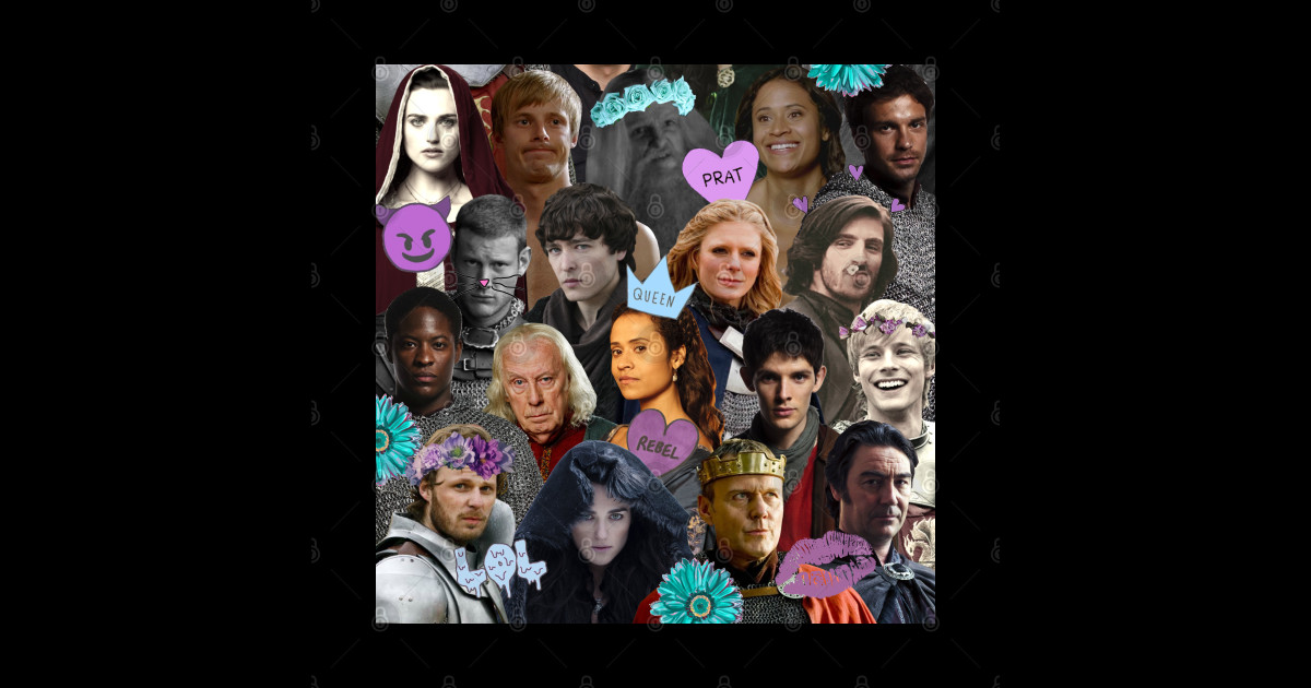 Merlin Collage - Tumblr - Sticker | TeePublic