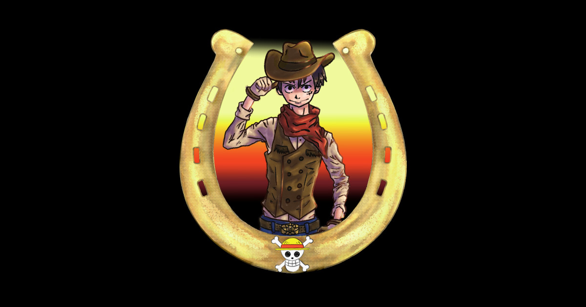 Cowboy Luffy - One Piece - Sticker | TeePublic