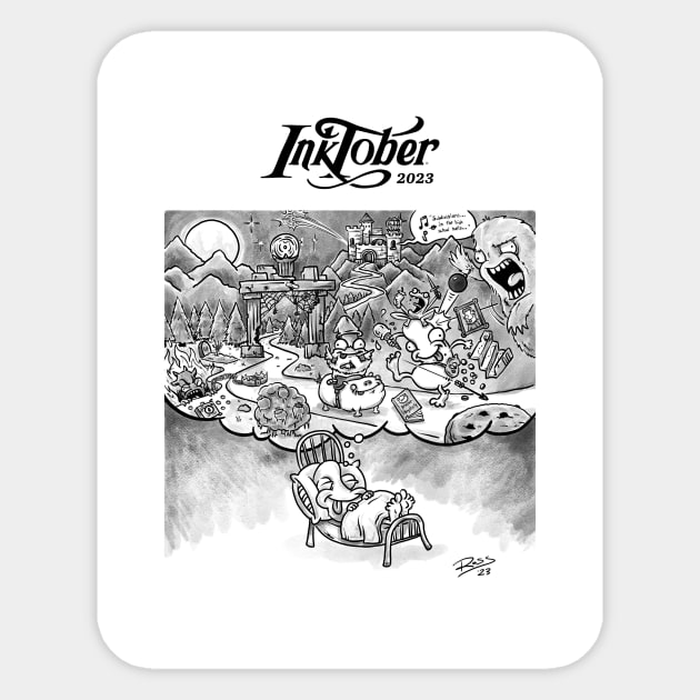 Inktober 2023 Final - Inktober 2023 - Sticker | TeePublic