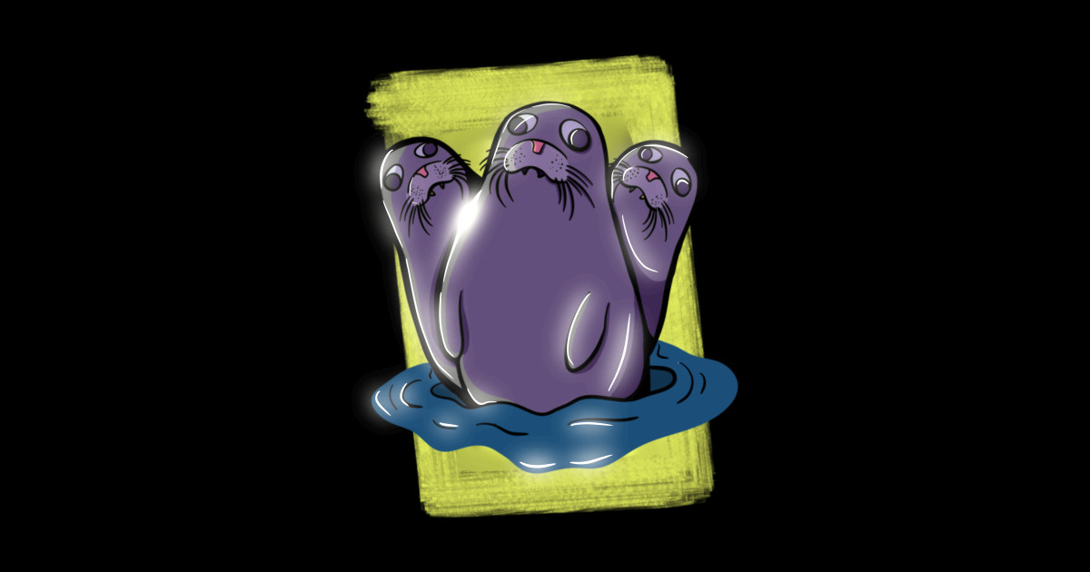 3 Dumb Seal - Animals - Sticker | TeePublic