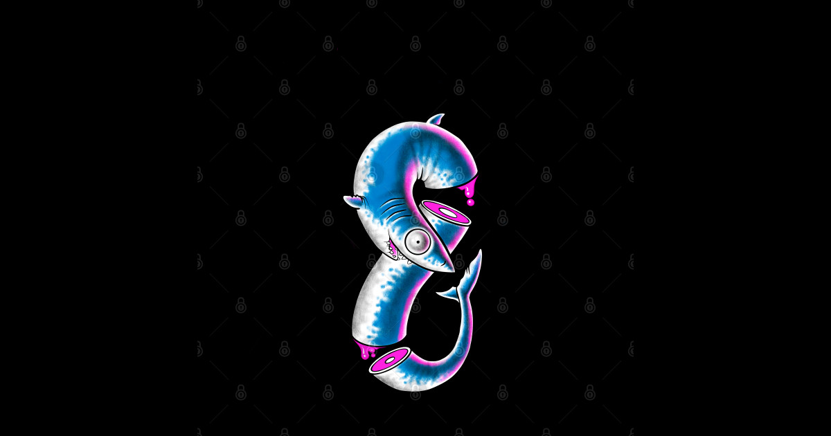 Infinity shark loop - Shark - Sticker | TeePublic