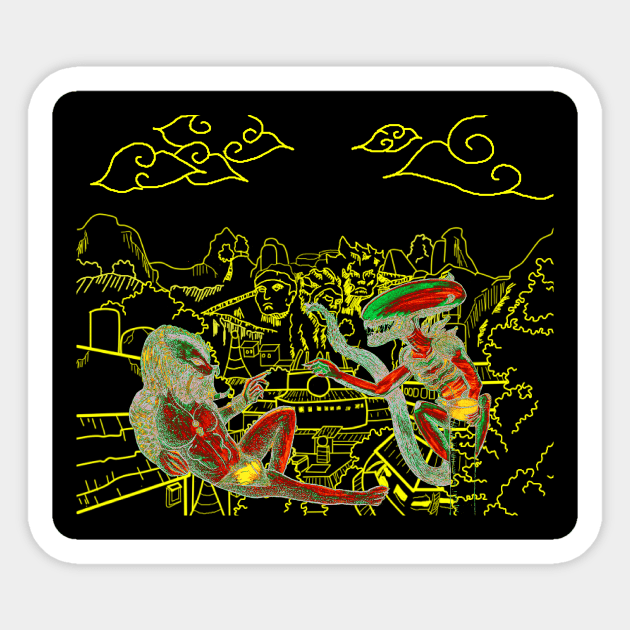 Alien vs predator - Alien Vs Predator - Sticker | TeePublic