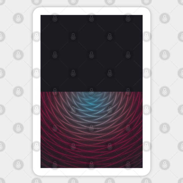 Overlapping Ripples Line Pattern - Line Patterns - Sticker | TeePublic