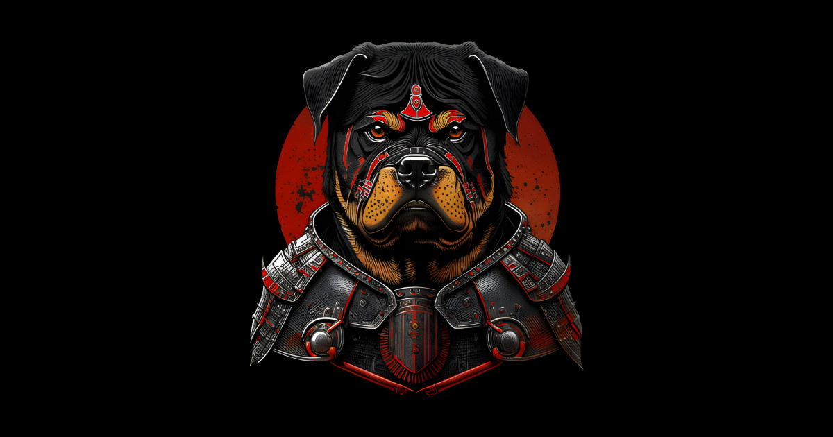 Rottweiler in Samurai Mode - Rottweiler - Sticker | TeePublic