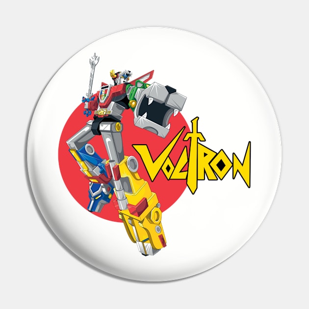 Voltron Action Pose - Voltron - Pin | TeePublic