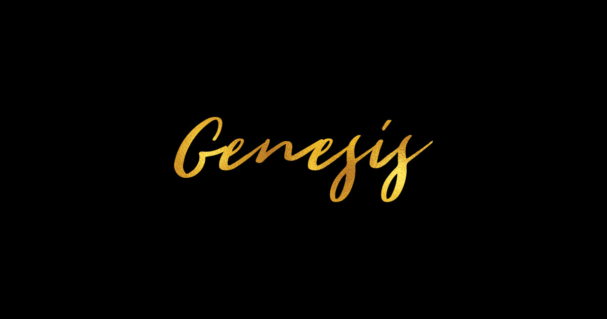 Genesis Name Hand Lettering in Faux Gold Letters - Genesis - Sticker ...