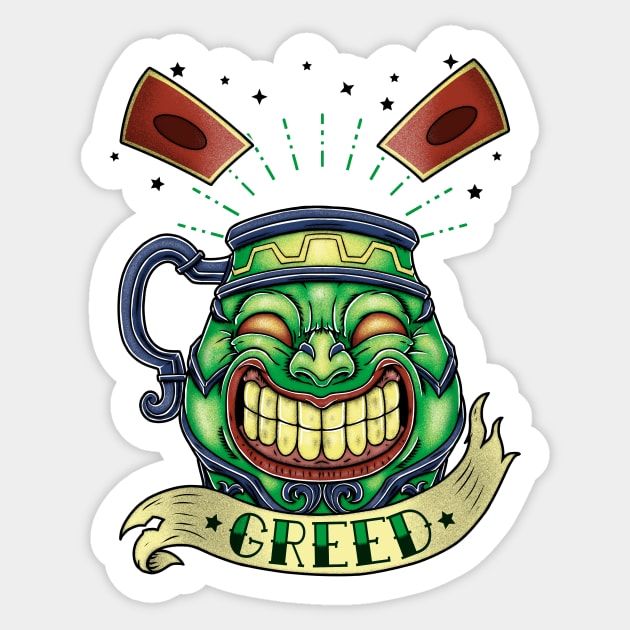GREED POT - Tattoo - Sticker | TeePublic