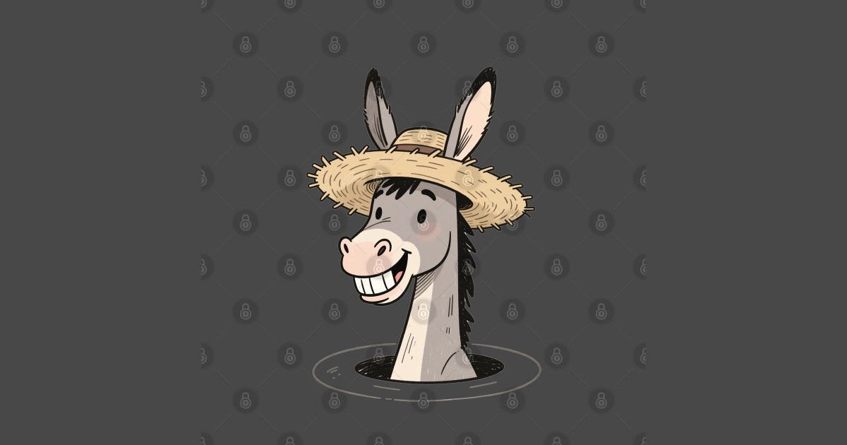Hee Haw Donkey Vintage Cute Donkey Cartoon - Donkey - T-Shirt | TeePublic