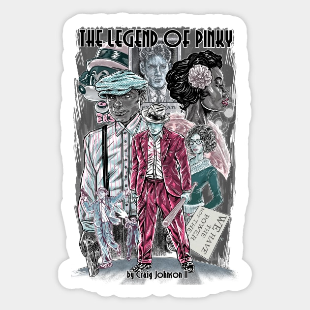 The Legend of Pinky - Book Cover - Gangster - Sticker | TeePublic