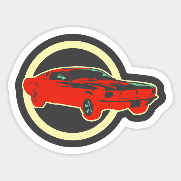 classic car - Ford Mustang - Sticker | TeePublic