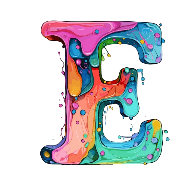 letter E cartoon art v1 - Letter E - T-Shirt | TeePublic