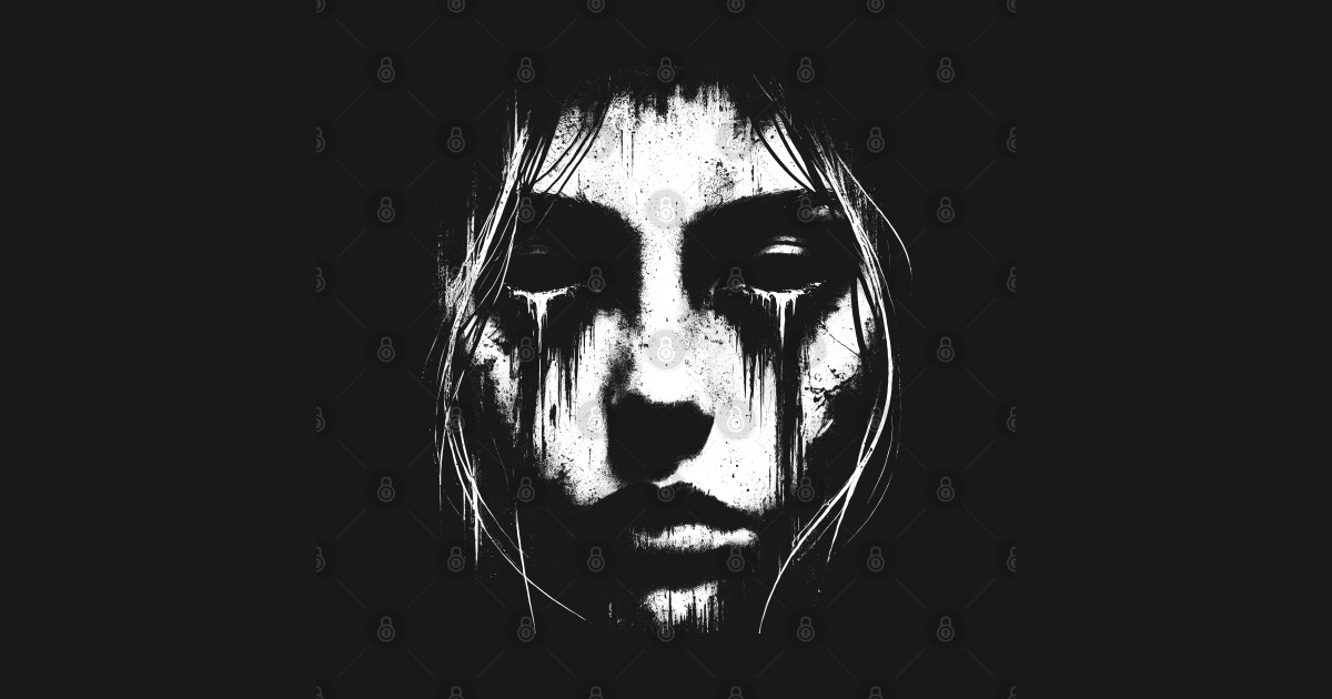 Crying Eyes Dark Art - Surreal Gothic Beauty - Crying Girl - T-Shirt ...