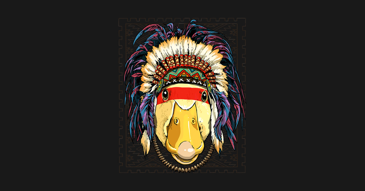 Cute Duck Native Indian Duck Native American Indian Duck Lovers 119 ...