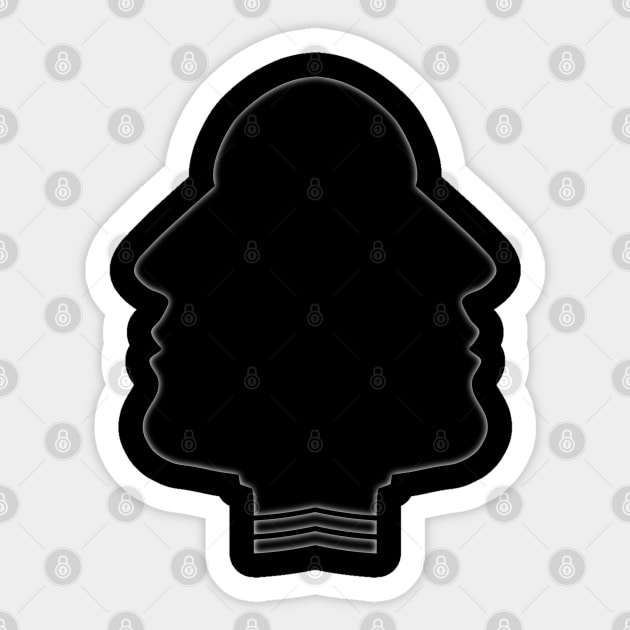MF Double Face - Face - Sticker | TeePublic