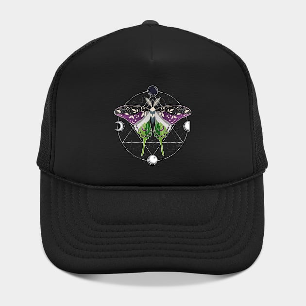 Aroace Luna Moth LGBT Asexual Aromantic Pride Flag - Aroace - Hat ...