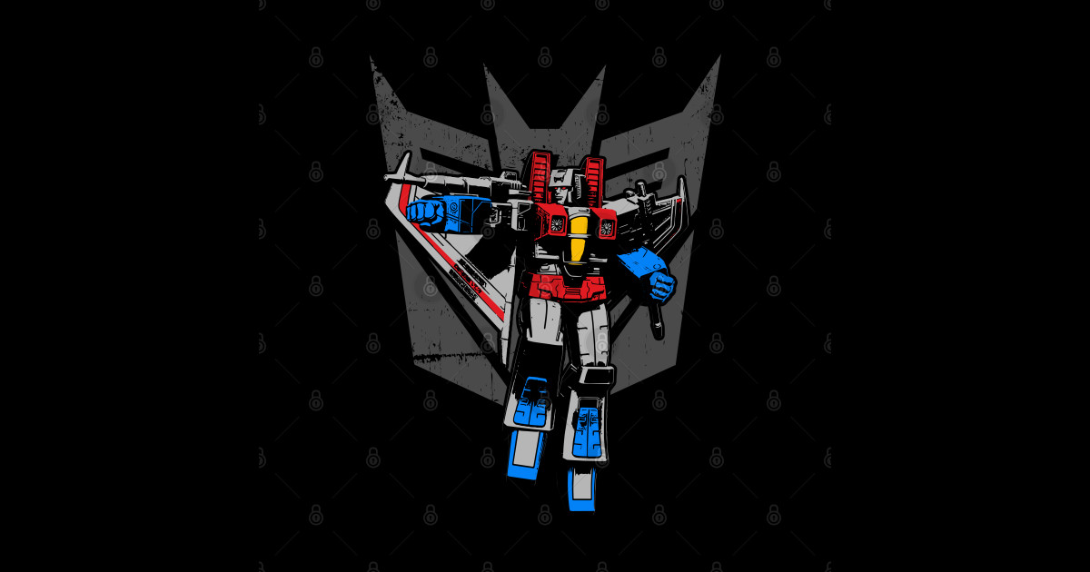 STARSCREAM - Big Decepticon - Robzilla Robot - Sticker | TeePublic
