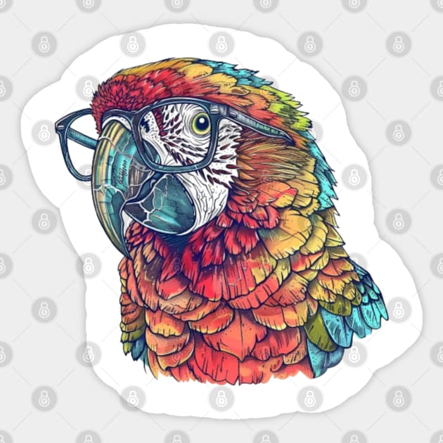 Polly's Optic Charm - Parrots - Sticker | TeePublic