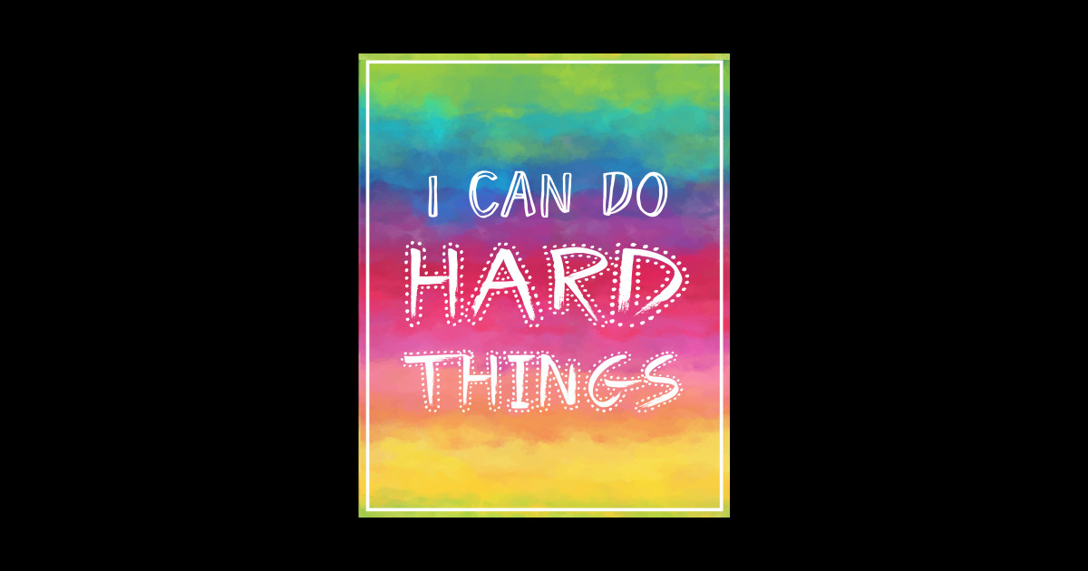 Growth mindset | I can do hard things | Watercolor rainbow - Growth ...