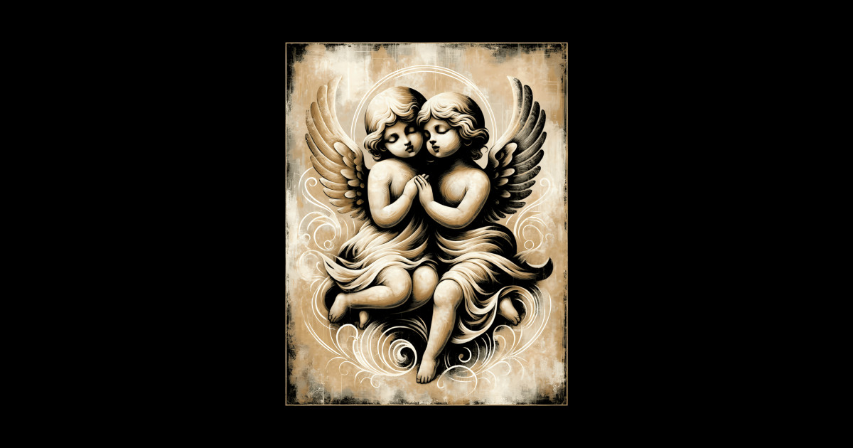 Cherub Angel - Angelic Art Little Baby Angels - Vintage Cherub Angel ...