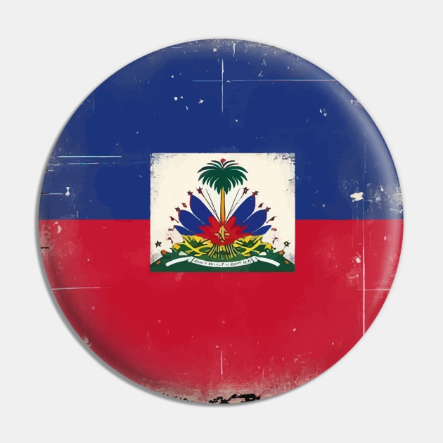Vintage Haiti Haitian Flag Day Haitian Pride - Haiti - Pin | TeePublic