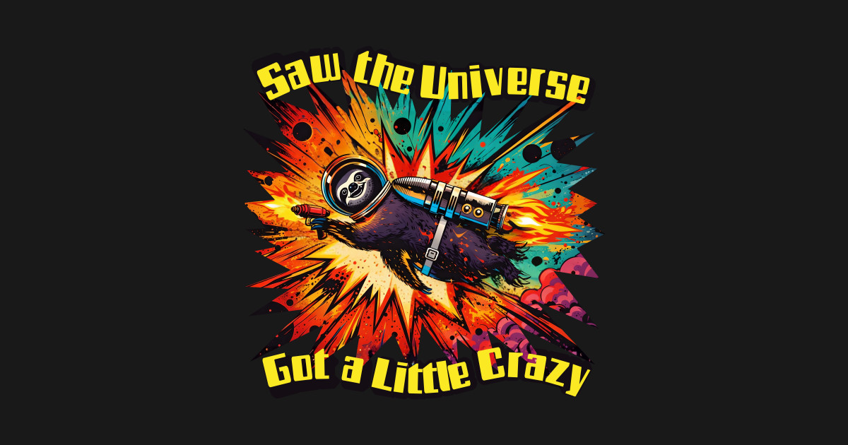 Flying space sloth jet pack raygun madness crazy sci-fi science fiction ...