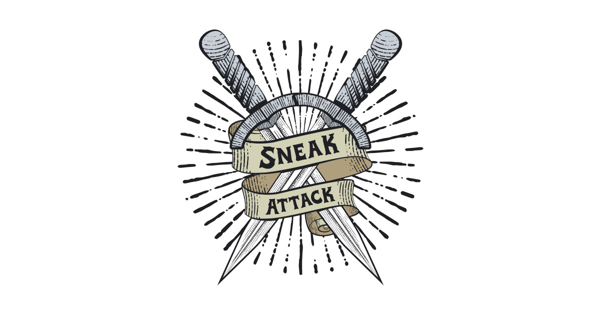 Sneak Attack Dual Daggers Vintage - Sneak Attack - T-Shirt | TeePublic