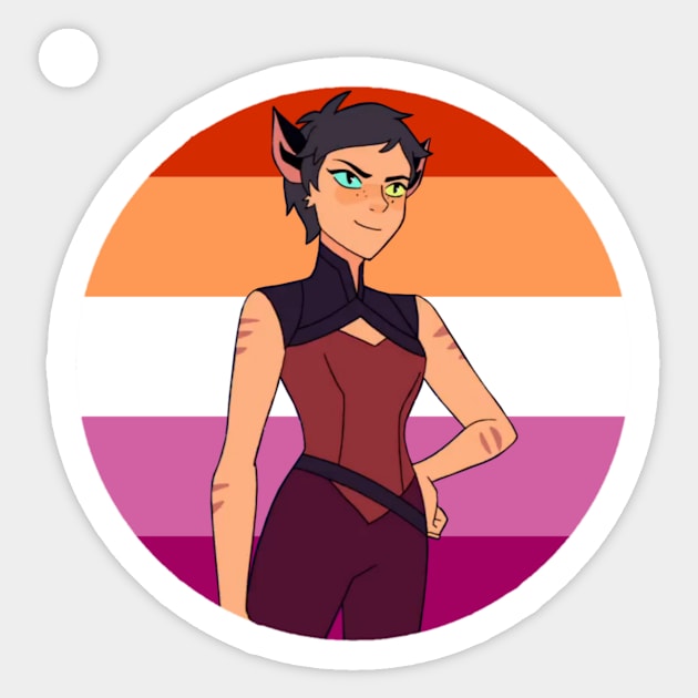 S5 Catra She-Ra Lesbian Flag SPOP - Shera - Sticker | TeePublic