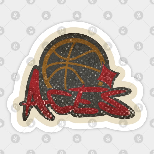 Aces basketball fanart vintage - Las Vegas Aces - Sticker | TeePublic