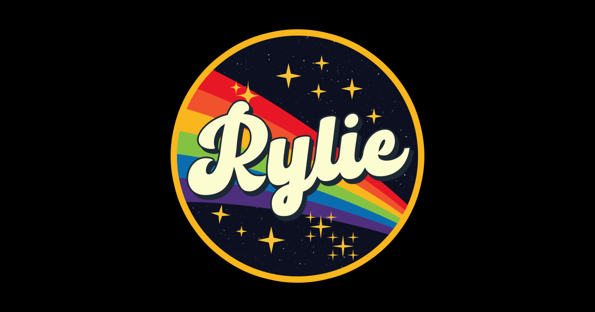 Rylie // Rainbow In Space Vintage Style - Rylie - Sticker | TeePublic
