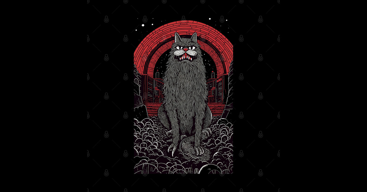 Japanese horror Cat - Japanese Horror - Posters and Art Prints | TeePublic