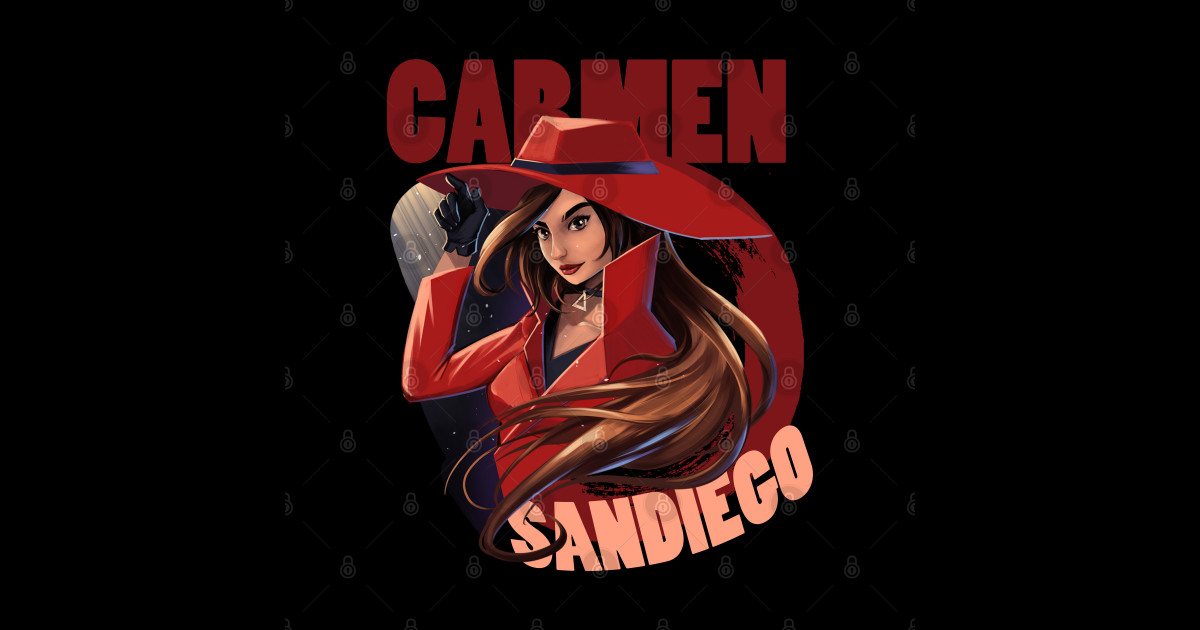 Carmen Sandiego Red - Carmen Sandiego - Sticker | TeePublic